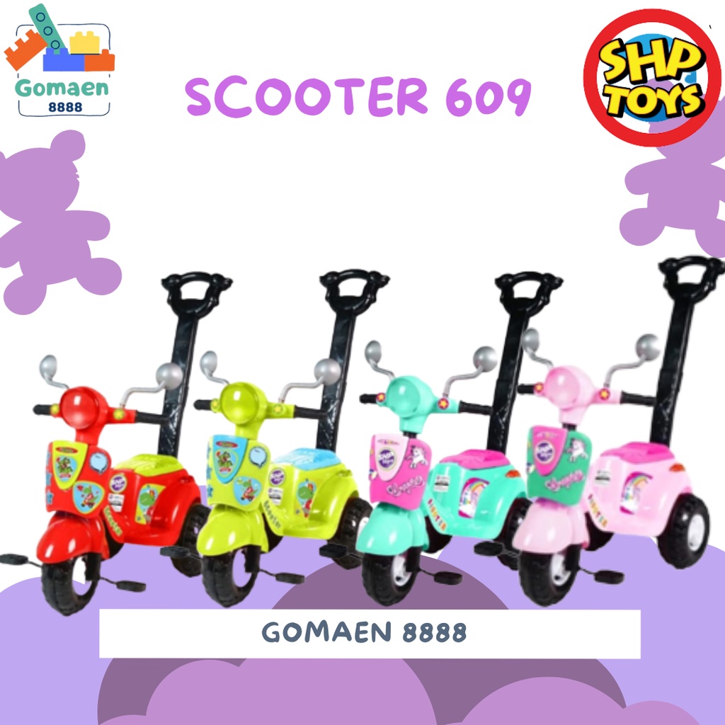 Jual Scooter 609 SHP TOYS - Mainan Anak skuter Dorong Sepeda Roda Tiga ...