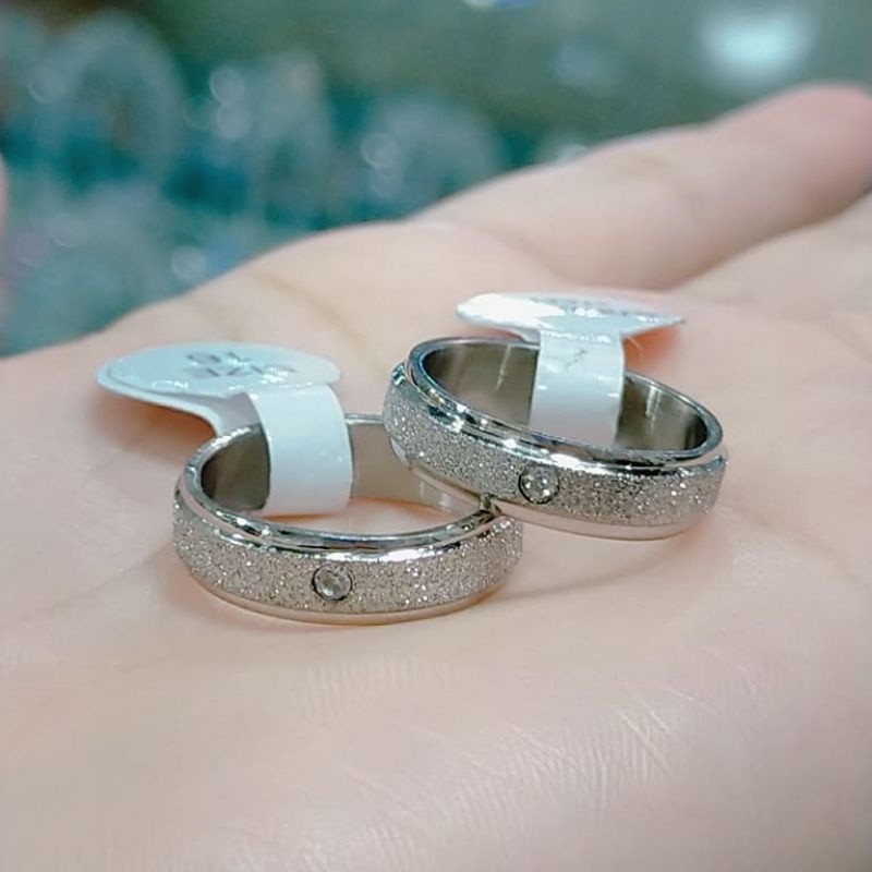 Jual Cuc iGudang Cincin couple titanium silver (harga sepasang ...