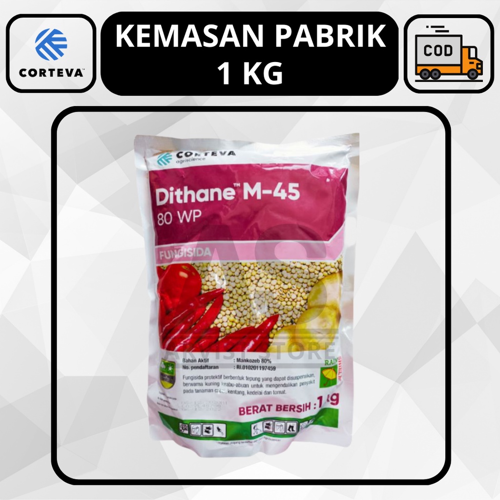 Jual Fungisida DITHANE M-45 80 WP Kemasan Pabrik 1 Kg Bahan Aktif Mancozeb Obat Anti Jamur Hama ...