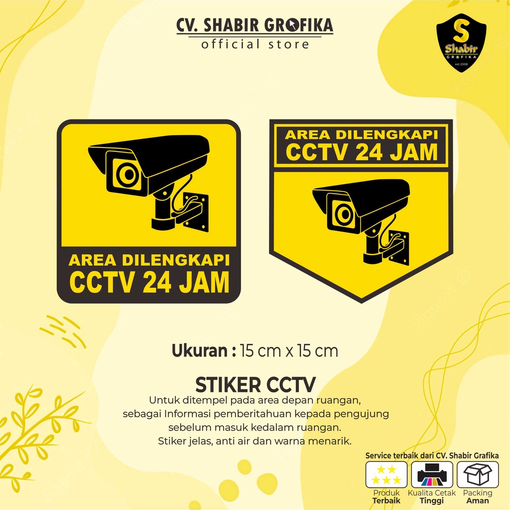 Jual COD STIKER CCTV KANTOR, GUDANG, TOKO, PERUMAHAN | Shopee Indonesia