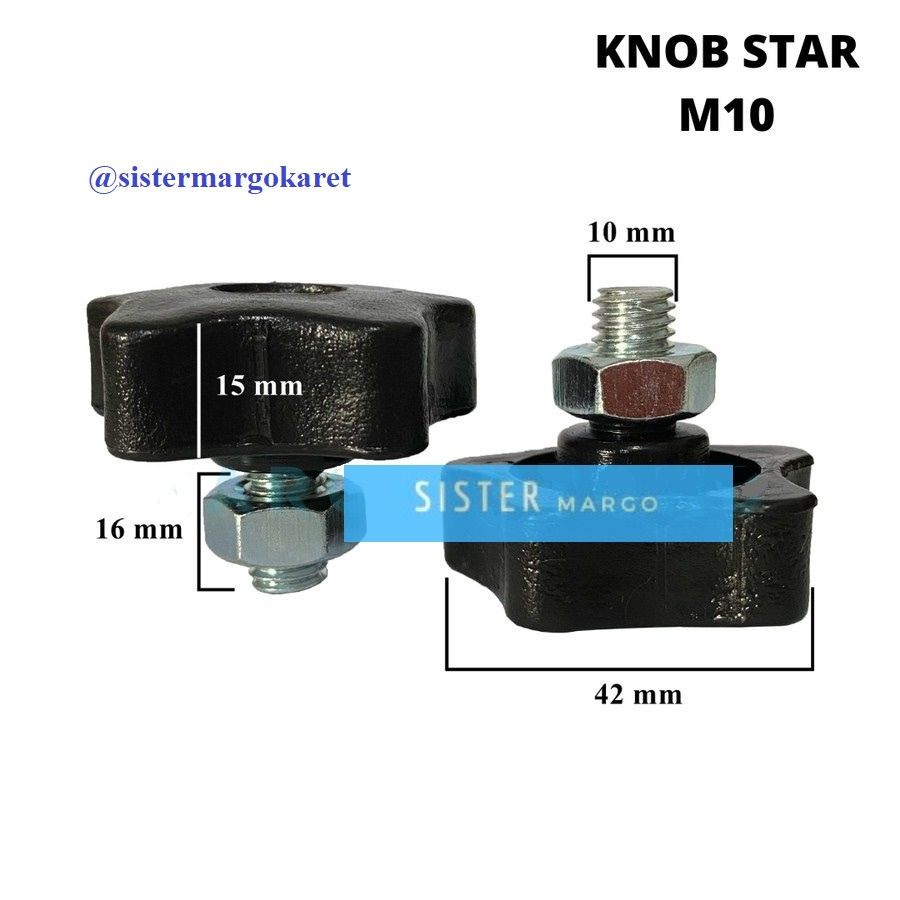 Jual Knob Star Adjuster Baut M10 T16 | Shopee Indonesia