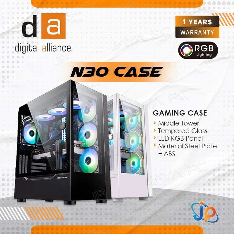 Jual Digital Alliance N30 Gaming CPU Case - Tempered Glass Chassis ...