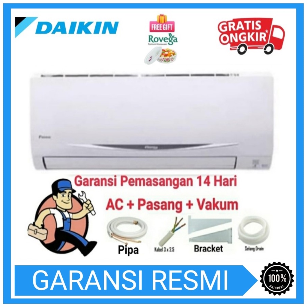 Jual AC DAIKIN FTC 25 NV14 RC 1 PK + PASANG R32 STANDARD THAILAND LOW ...