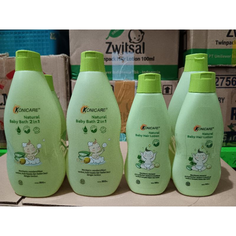Jual konicare baby bath 2 in 1 200ml free hair lotion 100ml | Shopee ...