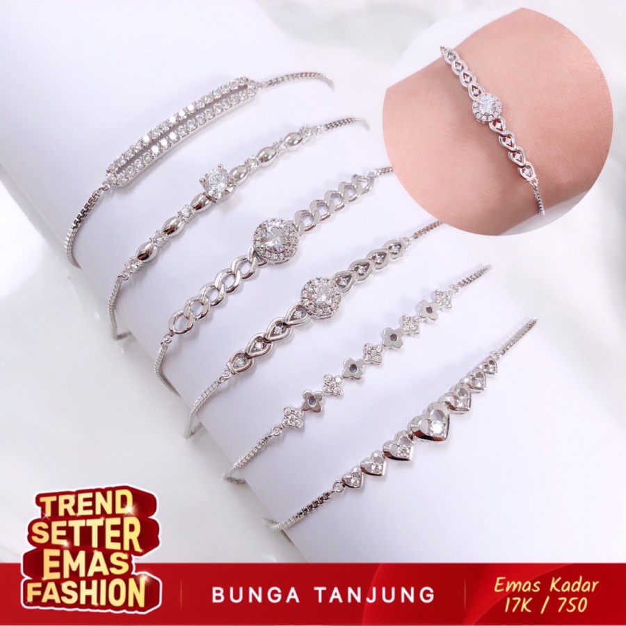 Jual GELANG SERUT VARIASI A - EMAS 17K - BUNGA TANJUNG GOLD | Shopee ...