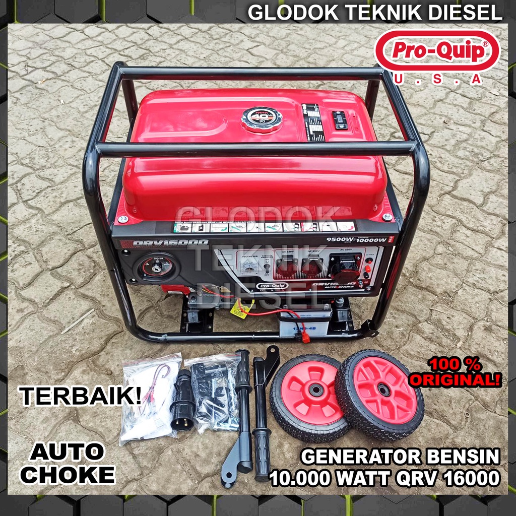 Jual Proquip Gasoline Genset Generator 10000 9500 Watt 3 & 1 Phase QRV ...