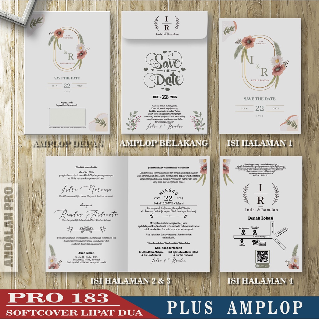 Jual Pro 183 Plus Amplop - Cetak Undangan Softcover Pakai Amplop ...