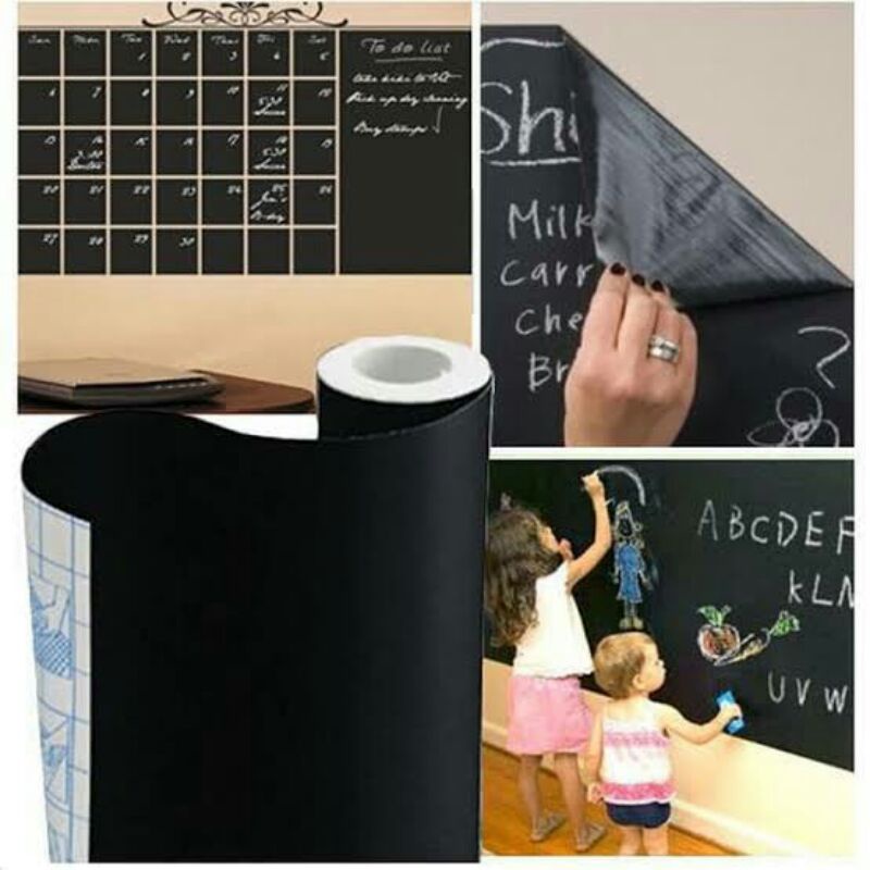 Jual Stiker Papan Tulis Blackboard 60*200cm / Sticker Papan Tulis Anak ...