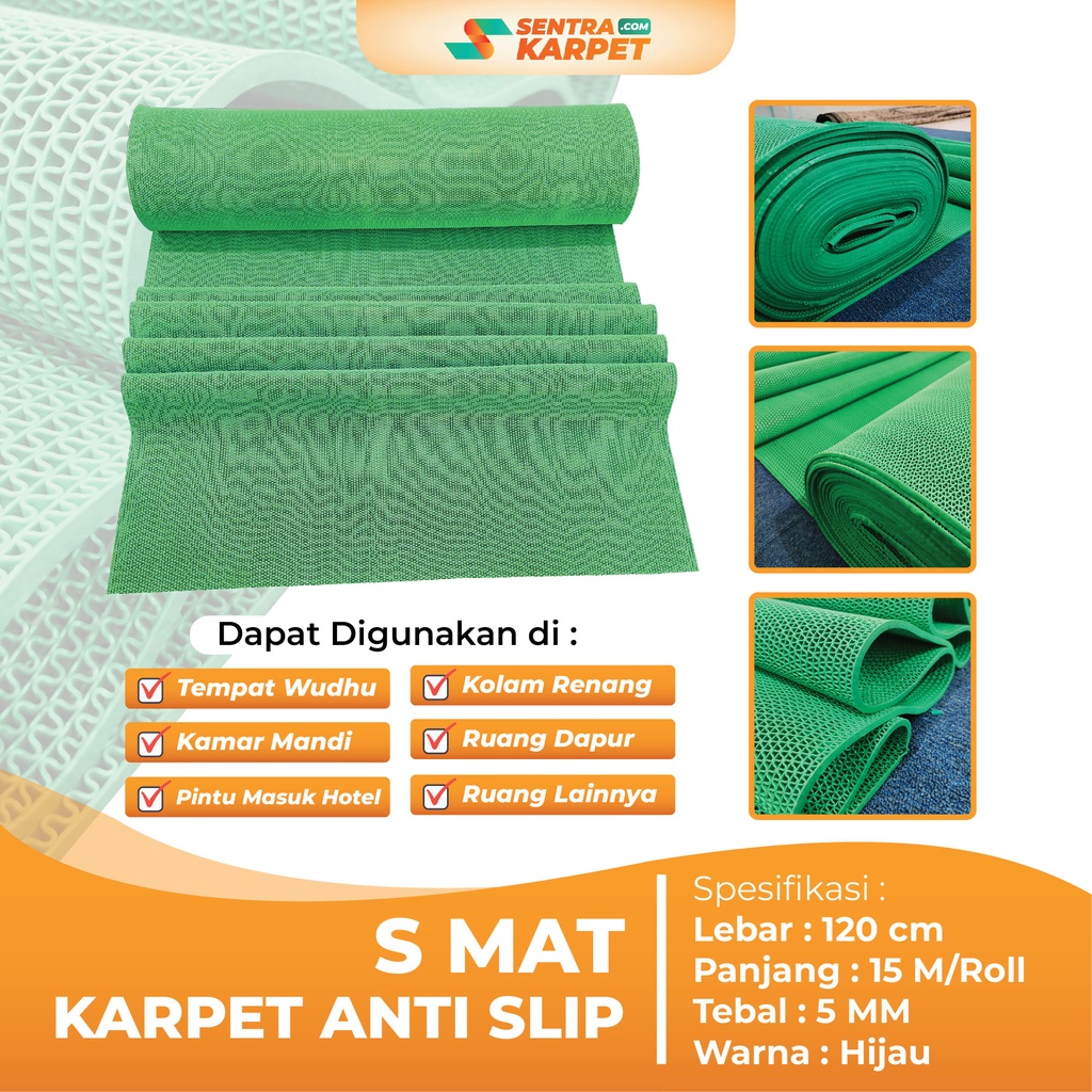 Jual S MAT KARPET ANTI SLIP KAMAR MANDI KARPET MASJID TEMPAT WUDHU ...