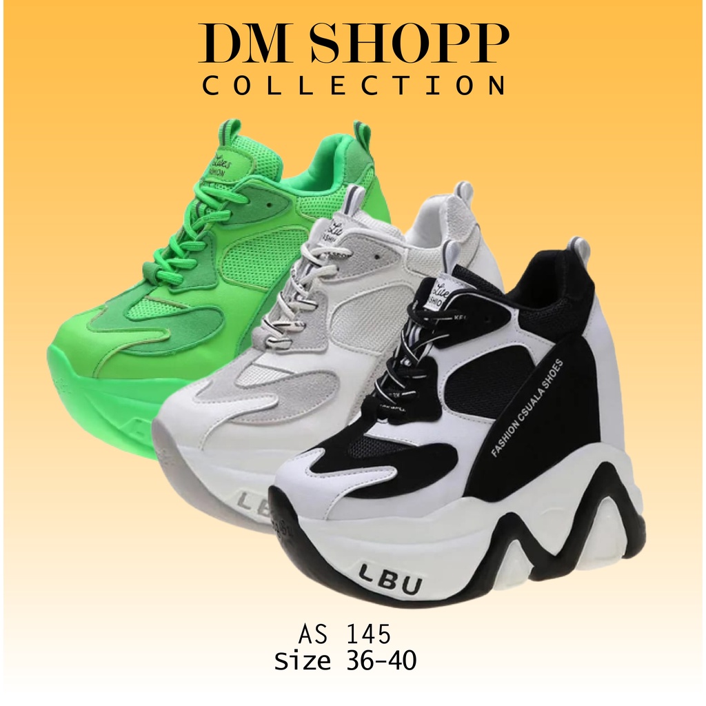 Jual Sepatu Sneakers Wanita Hak Platform Fashion Wanita AS 145 | Shopee ...