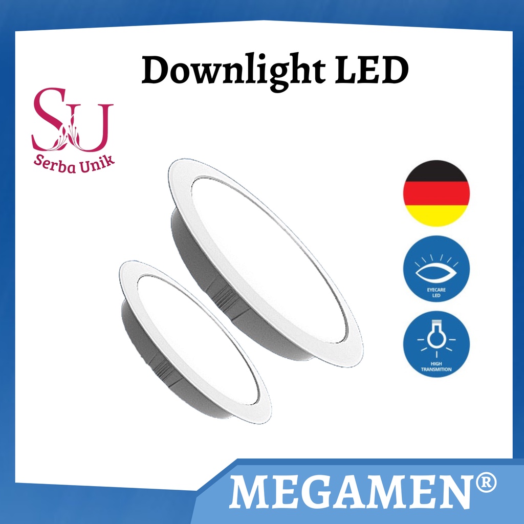 Jual Megaman Downlight Lampu LED MQTL1119 6500K / 5W / 7W / 9W / 12W / 24W / 18W | Shopee Indonesia