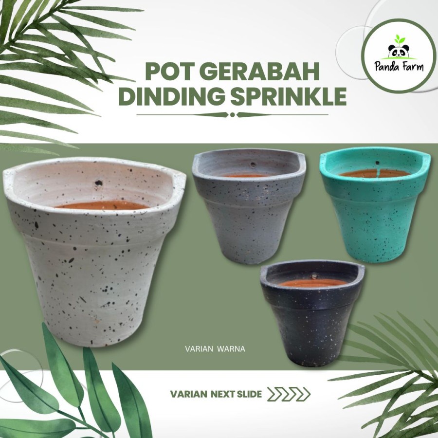Jual Pot Dinding Gerabah Tanah Liat Sprinkle | Shopee Indonesia