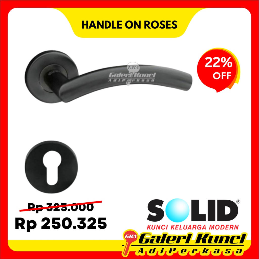 Jual Handle Pintu SOLID SLD 61.44 BL Gagang Pintu Kayu Kunci Pisah ...
