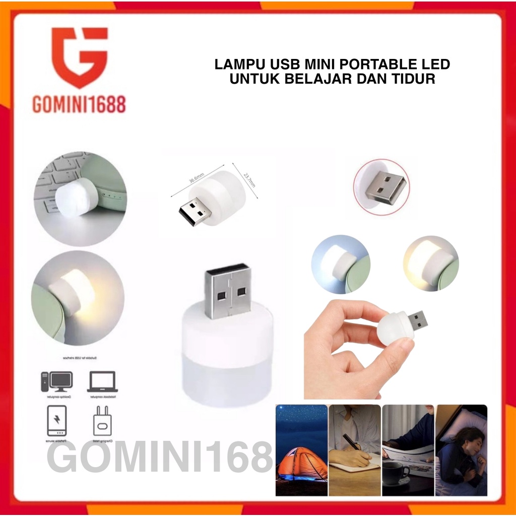 Jual Lampu Usb Kecil Led Malam Belajar Komputer Mini Portable Lamp ...
