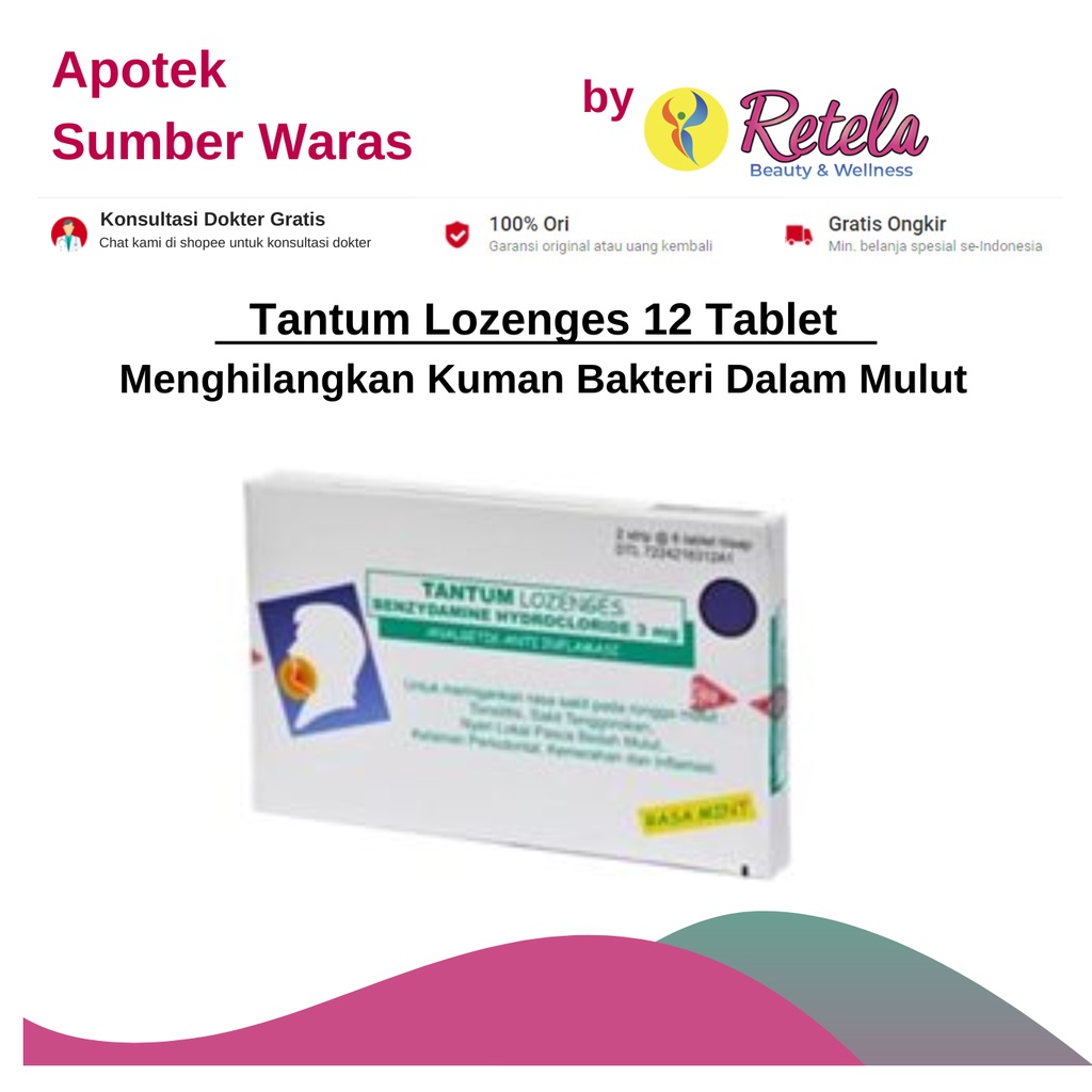 Jual TANTUM LOZENGES MINT 12TAB 2STRIP 1BOX | Shopee Indonesia