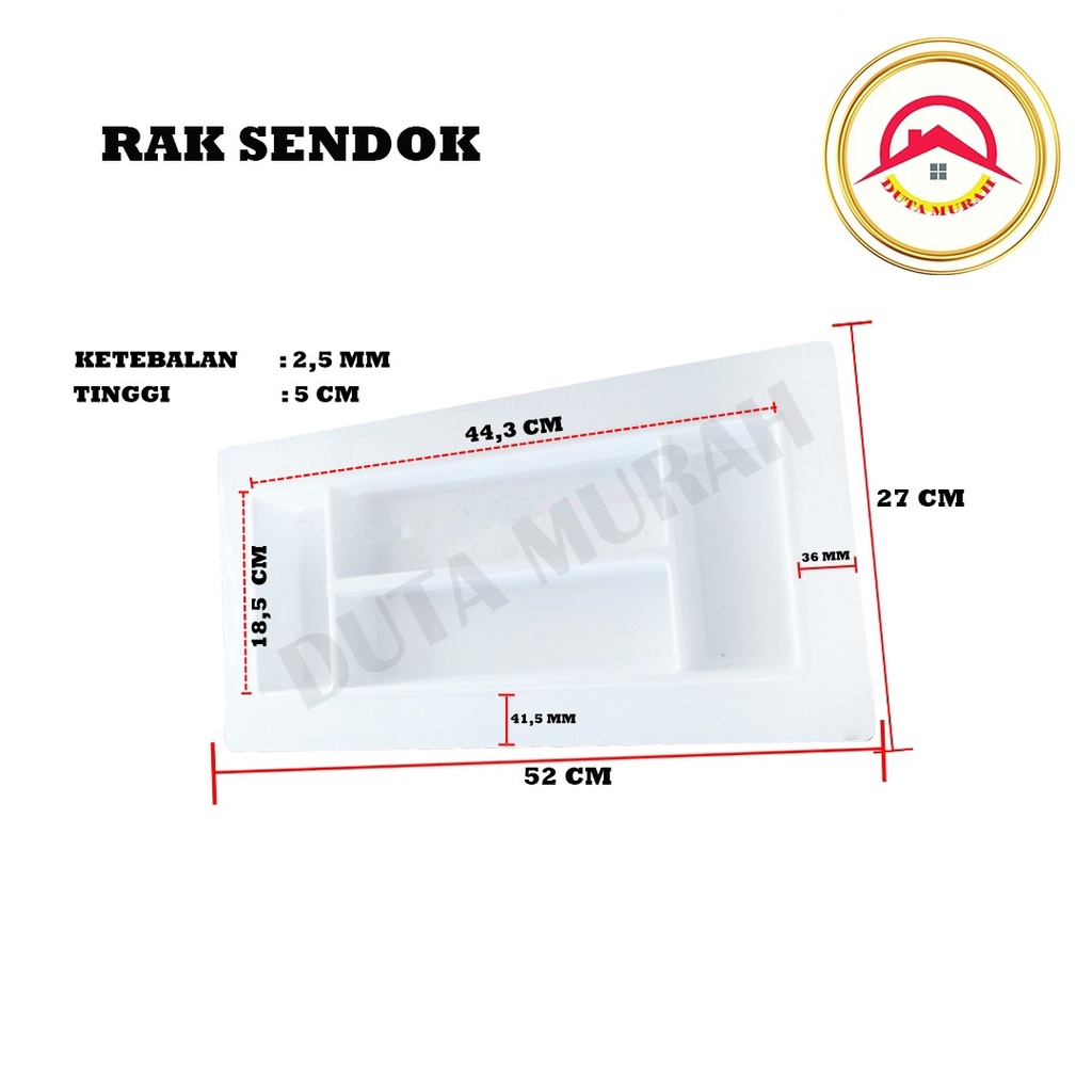 Jual Rak Sendok / Drawer Kecil Plastik 52 x 27 x 5 cm | Shopee Indonesia