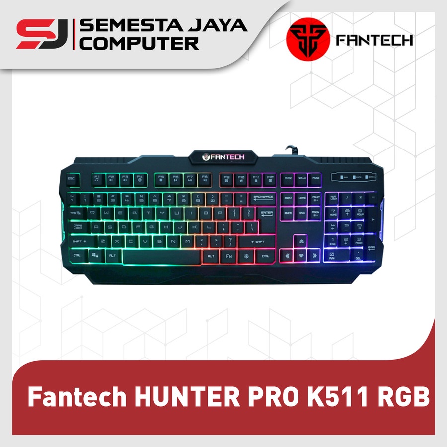 Jual Fantech HUNTER PRO K511 RGB Backlite Keyboard Gaming Membrane ...