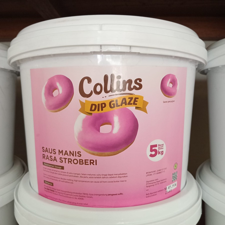 Jual COLLINS DIP GLAZE 250 GR -TOPPING DONAT PISANG NUGGET - STRAWBERRY ...