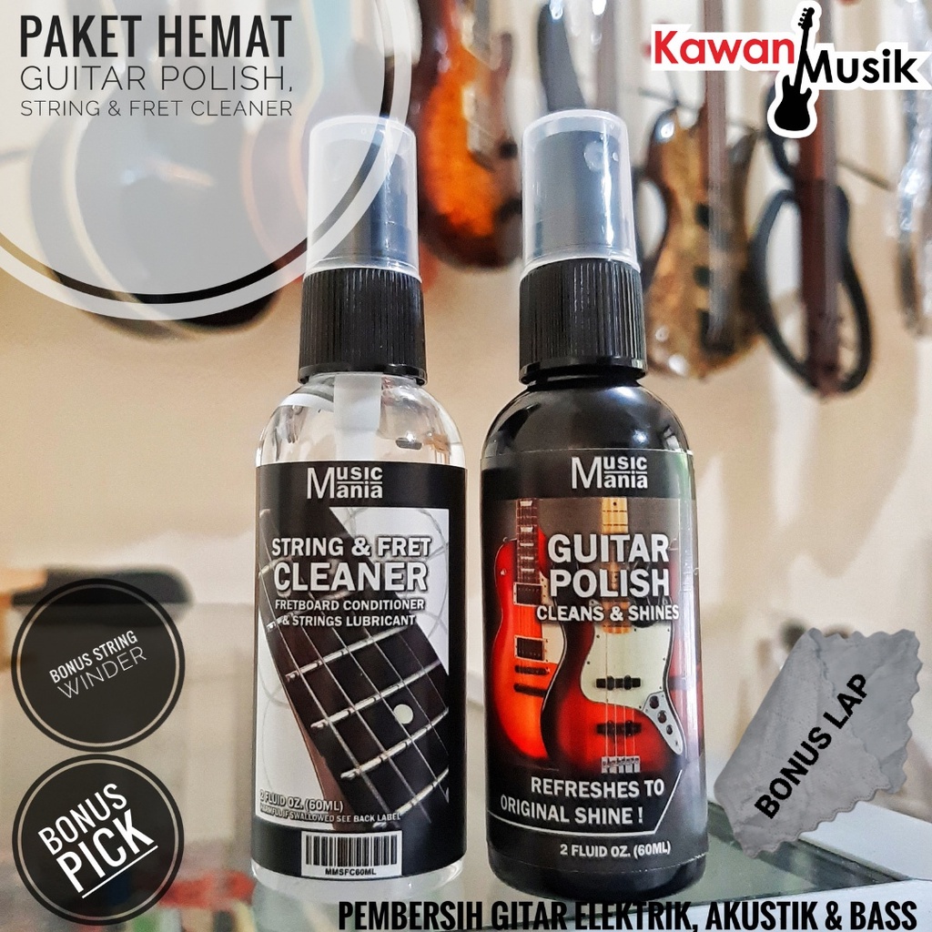 Jual Paket Cairan Pembersih Gitar Musik mania-Guitar Polish -String ...