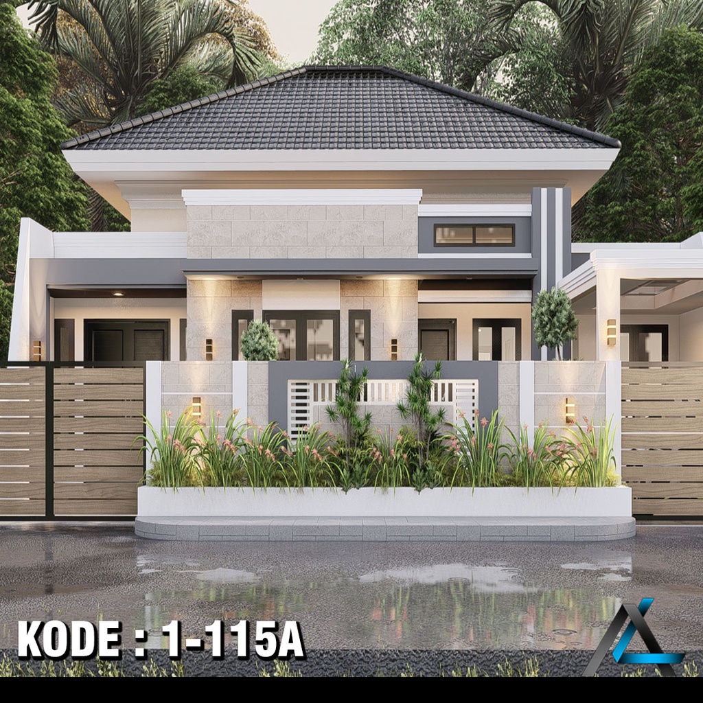 Jual DESAIN RUMAH UK. 13 X 13m KODE 1-115A (1 LANTAI) - ARSIKA DESAIN | Shopee Indonesia
