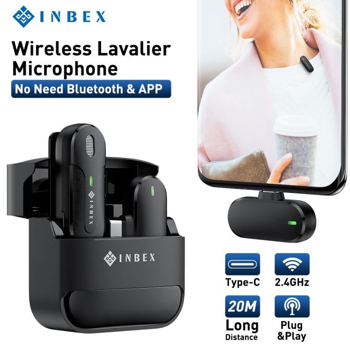Jual INBEX Mic Wireless Smartphone Clip On Vlog Lavalier Microphone ...