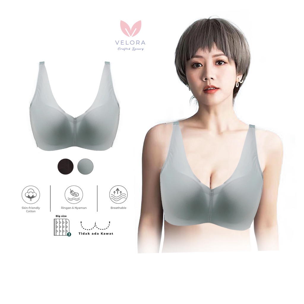 Jual Velora - Wireless Bra Tanpa Kawat Busa Tipis | Seamless Bra | Size 75B-85C VL07 LASELLA ...