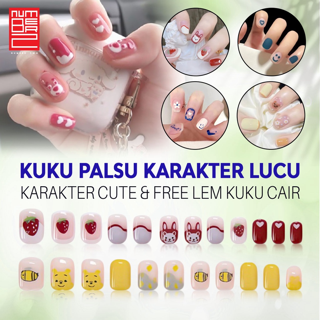 Jual Kuku Palsu dan free lem cair ukuran panjang pendek oval model ...