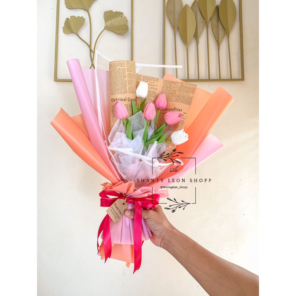 Jual Buket bunga tulip premium/ buket bunga murah/ buket tulip mewah ...