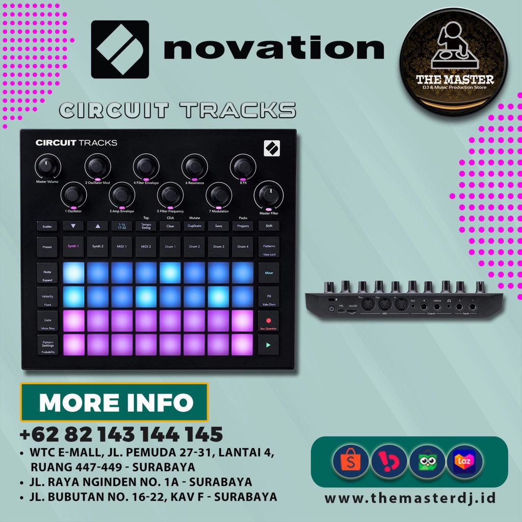 Jual [Ready Stock] Novation CIRCUIT TRACKS Standalone Groove box ...