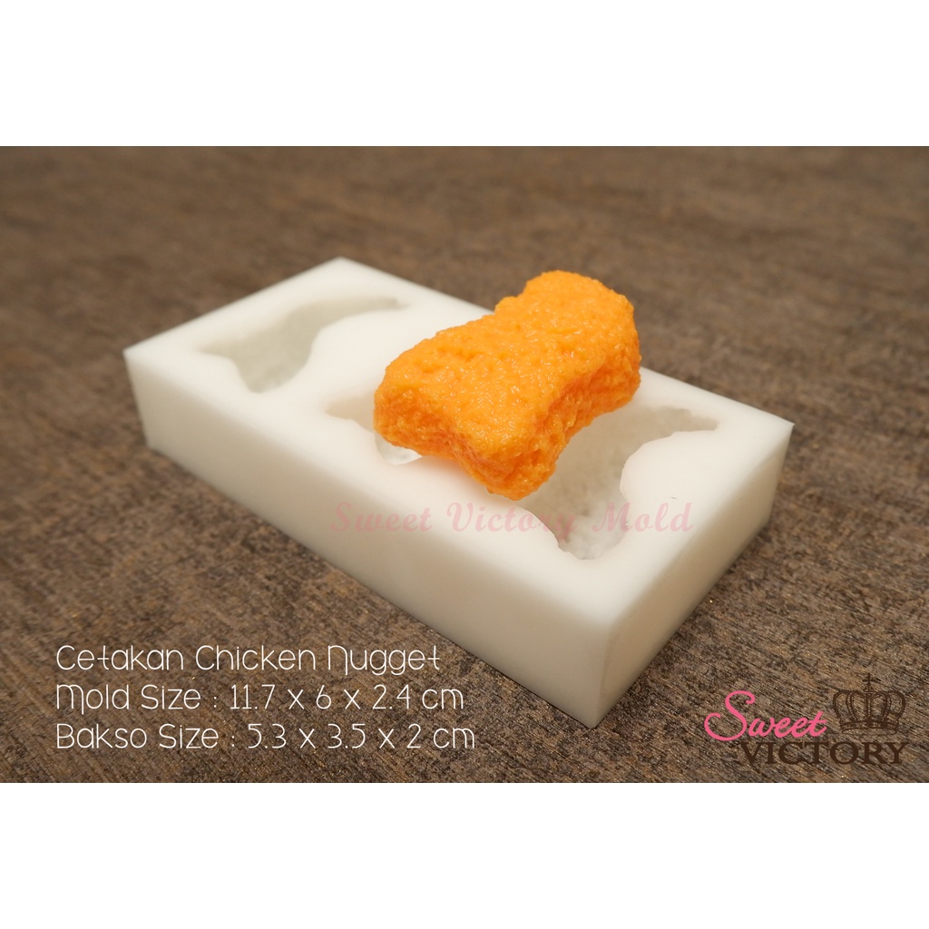 Jual Cetakan Silikon Bentuk Chicken Nugget untuk puding jelly coklat ...