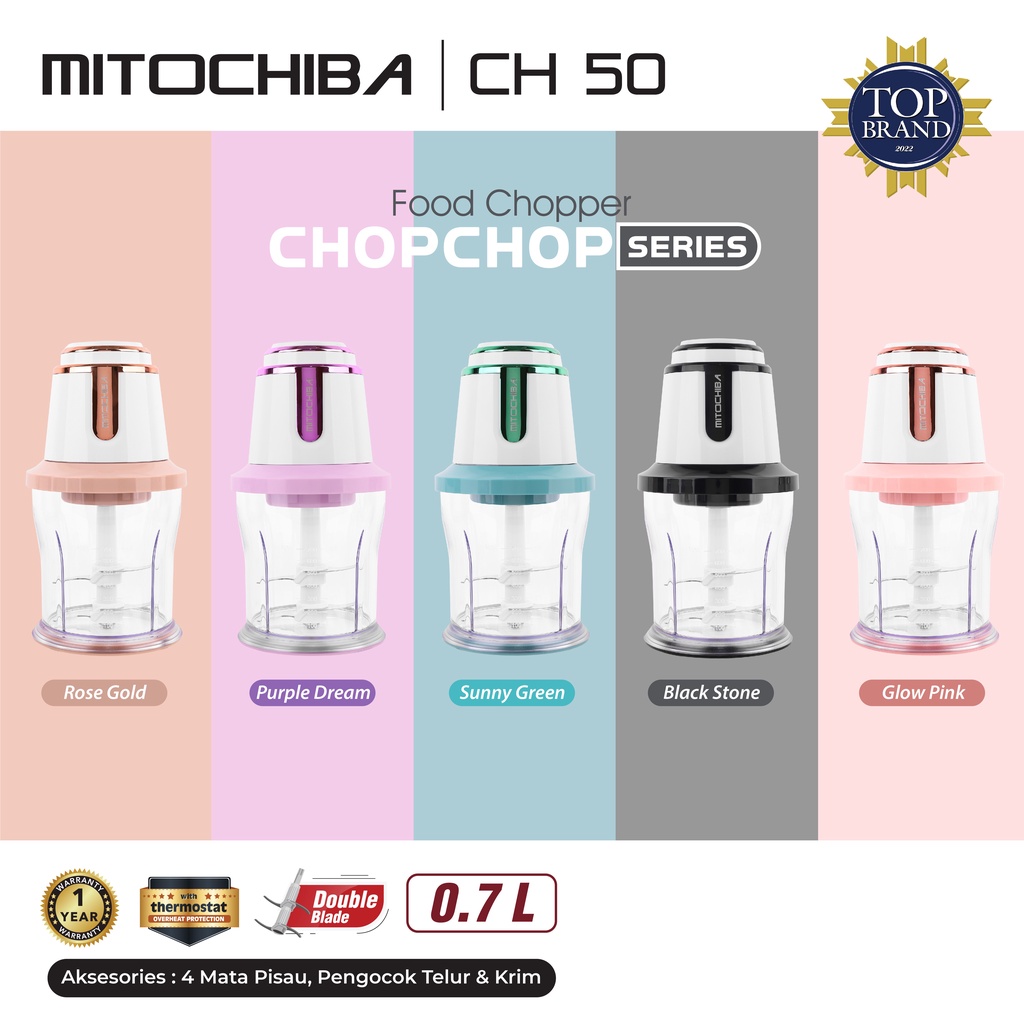 Jual MITOCHIBA Food Chopper CH-50 Chopchop Series 0.7L Alat Penghalus ...