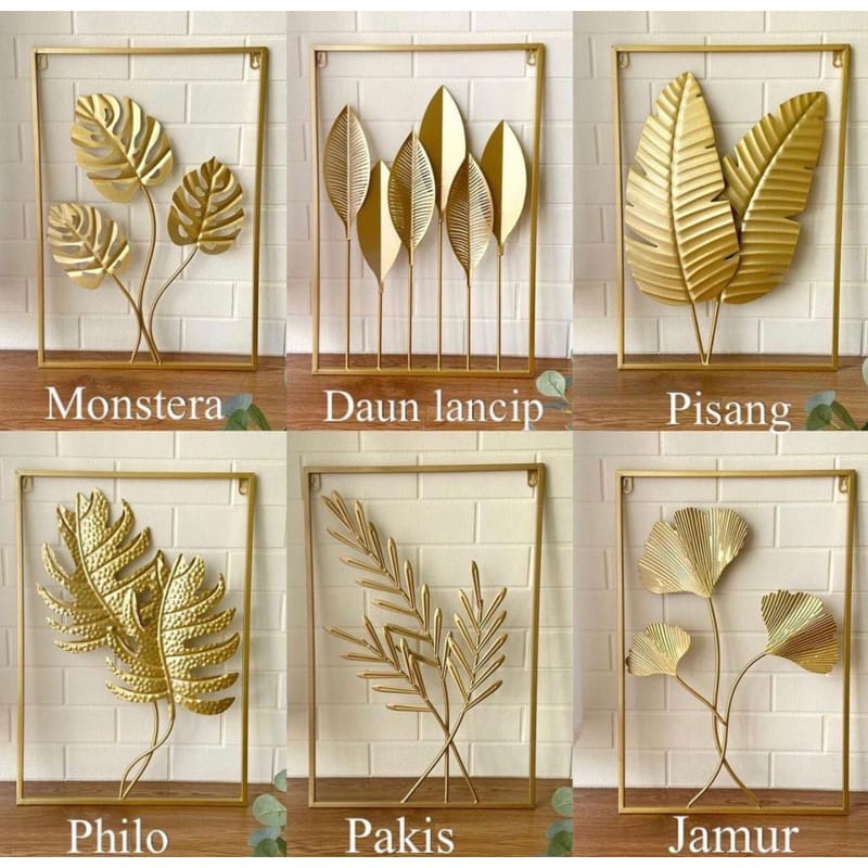Jual Dekorasi Dinding, 40X60 Cm Persegi Panjang Modern Mewah Logam ...