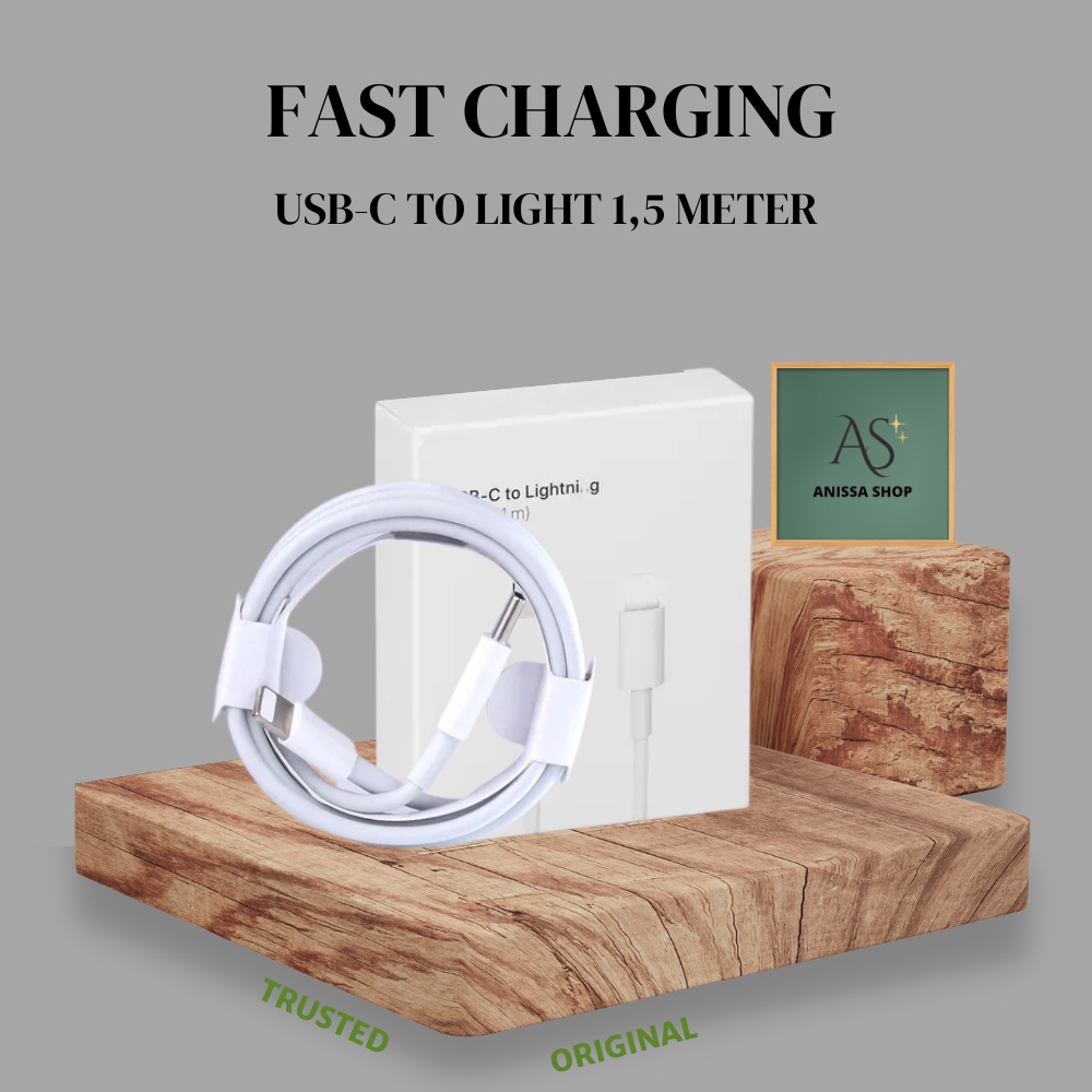 Jual Kabel fast charger type C to Lightning 1,5 meter 100% Original ...