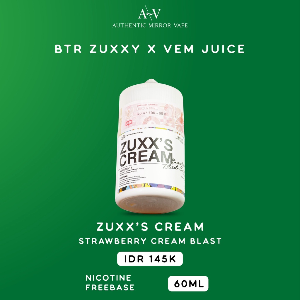 Jual Zuxx's Cream Strawberry 60ML by BTR Zuxxy x VEM Juice - Liquid ...