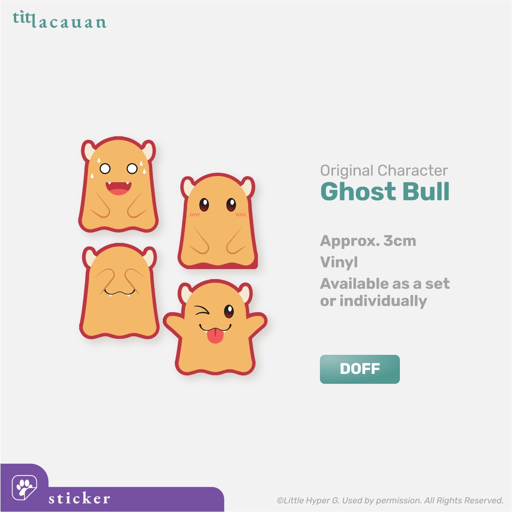 Jual Stiker Vinil Laminasi Hantu Bull (Ghost Emoji) - Sticker Vinyl ...