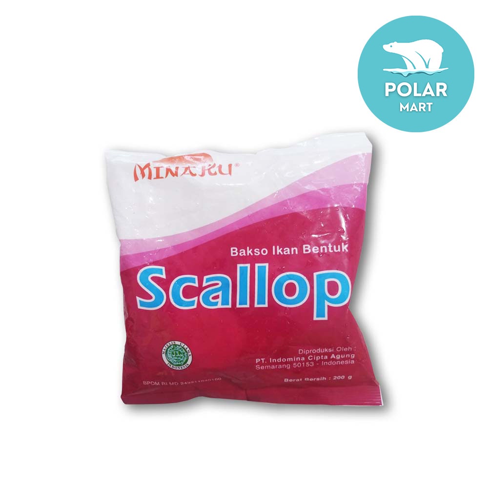Jual Minaku Scallop Bakso Ikan Bentuk Scallop 200 Gram (FROZEN FOOD ...