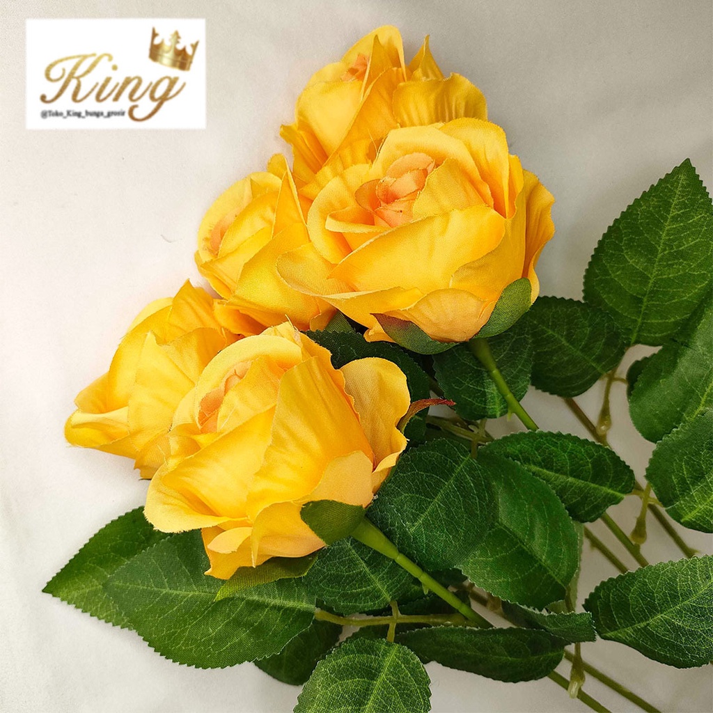 Jual Artificial Rose Bunga Mawar Palsu Single Rose Dekorasi Hias Buket ...