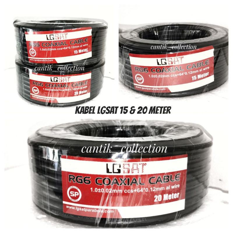 Jual Kabel Lgsat 5C 15 Meter & 20 Meter + Konektor RG6 Antena dan Parabola | Shopee Indonesia