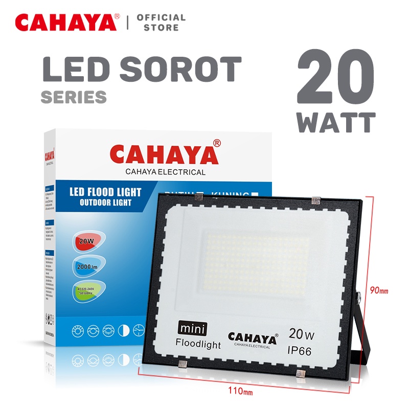 Jual CAHAYA – Lampu Sorot Tipis LED Flood Light Outdoor Light 10/20/30/50/100 Watt Warna Putih ...