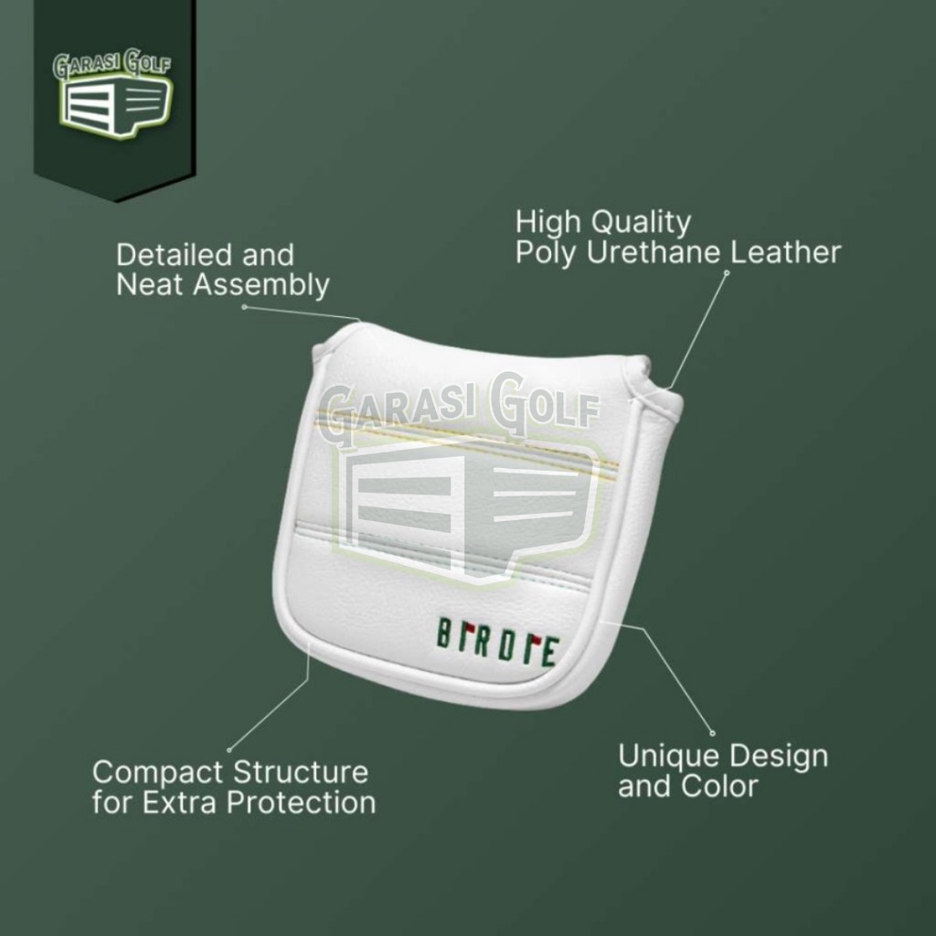 Jual White Birdie Putter Mallet Head Cover Golf - Penutup Sarung Stick ...