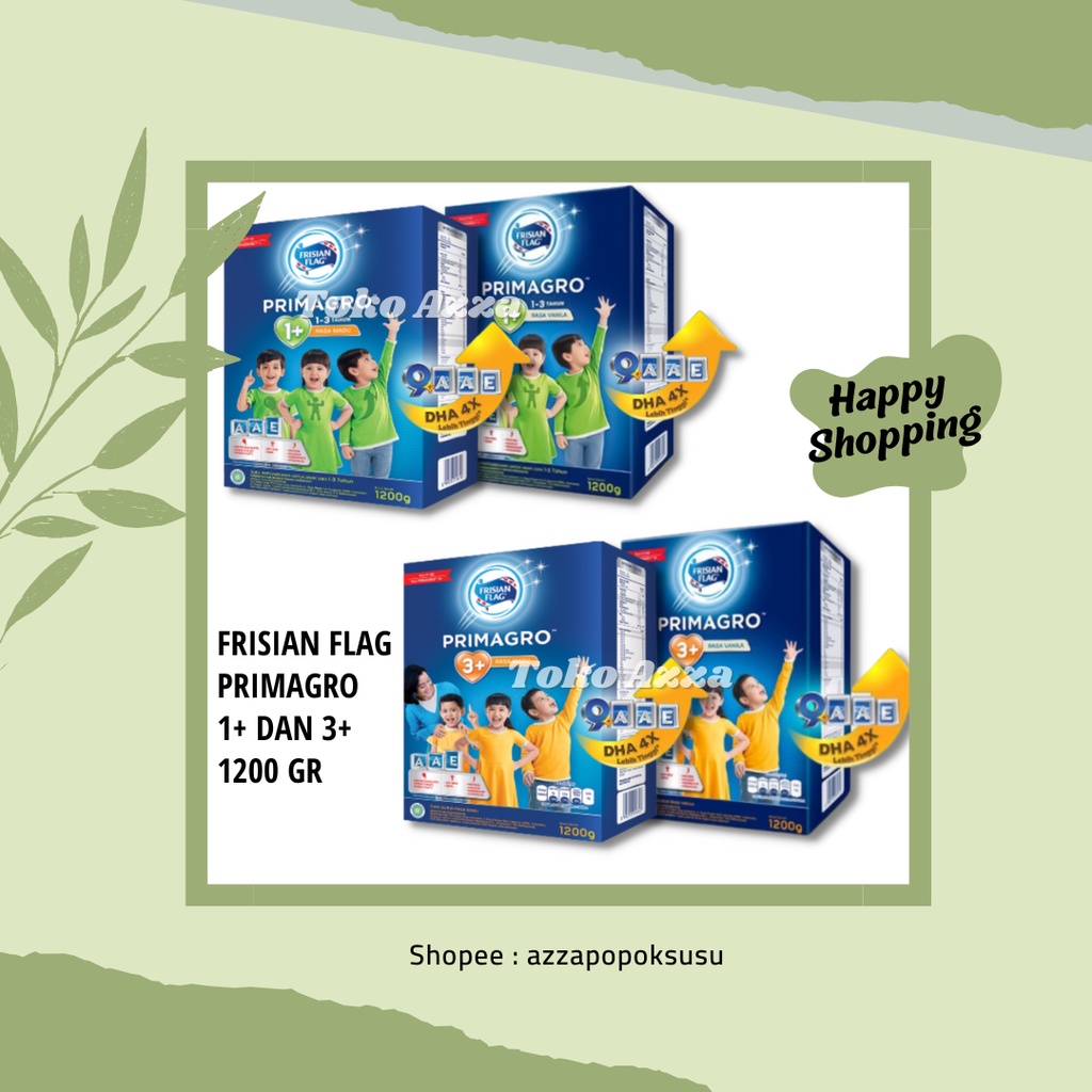 Jual FRISIAN FLAG/PRIMAGRO/1+/3+/1200 GR/1,2KG/VANILLA/MADU | Shopee ...