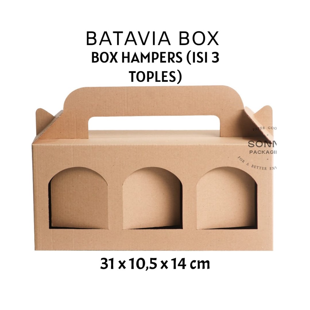 Jual Box hampers ( isi 3 toples ) 31 x 10,5 x 14 cm | Shopee Indonesia