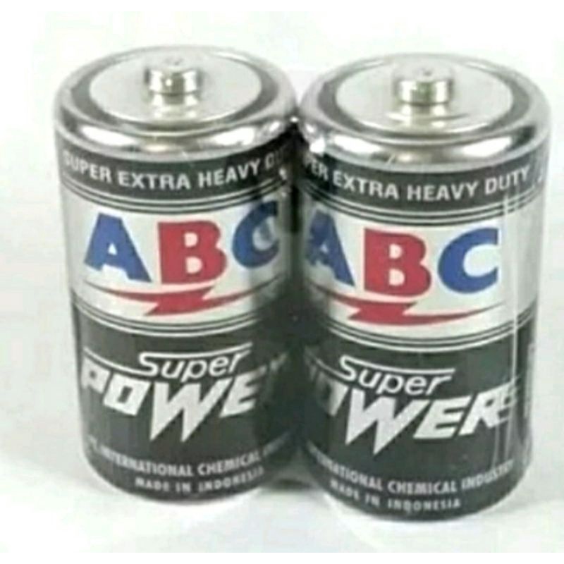 Jual Baterai ABC Super Power R20 Jumbo/ size D 1,5V (isi 2pcs) | Shopee ...