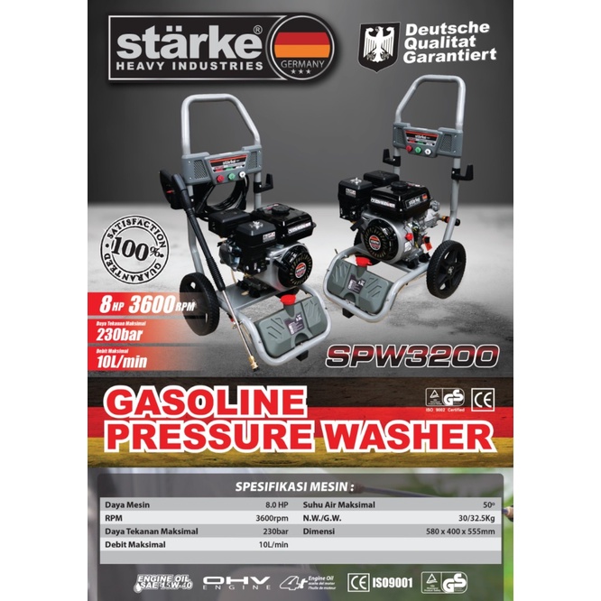 Jual Mesin Cuci Mobil Motor Jet Cleaner STARKE SPW-3200 SPW3200 ...