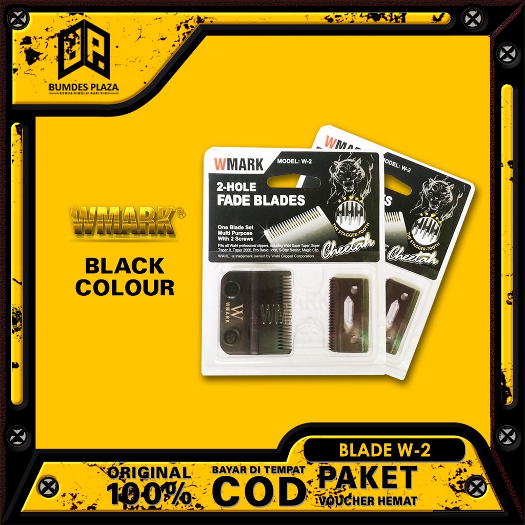 Jual Wmark Clipper Taper Blade W1 W2 W4 W8 Mata Pisau Gold Silver Cocok untuk Wahl Kemei Andis ...