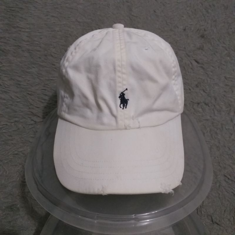 Jual Topi polo warna putih model ripped original foto sendiri | Shopee ...