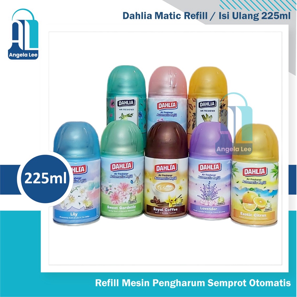 Jual REFILL Mesin Dahlia Matic Spray Pengharum Semprot Otomatis Isi Ulang 225ml | Shopee Indonesia