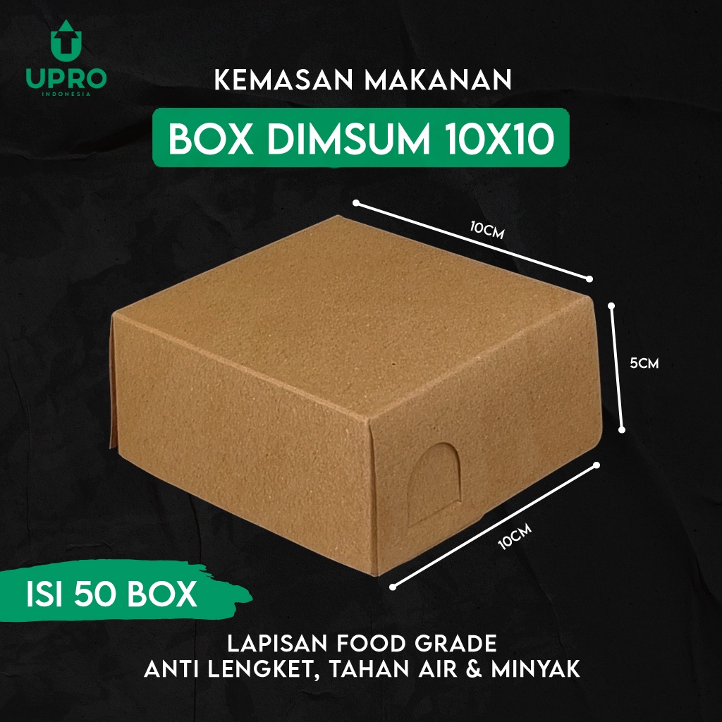 Jual Box Dimsum Ukuran 10x10x5 Isi 50 Dus Paper Lunch Box Dus Takoyaki ...
