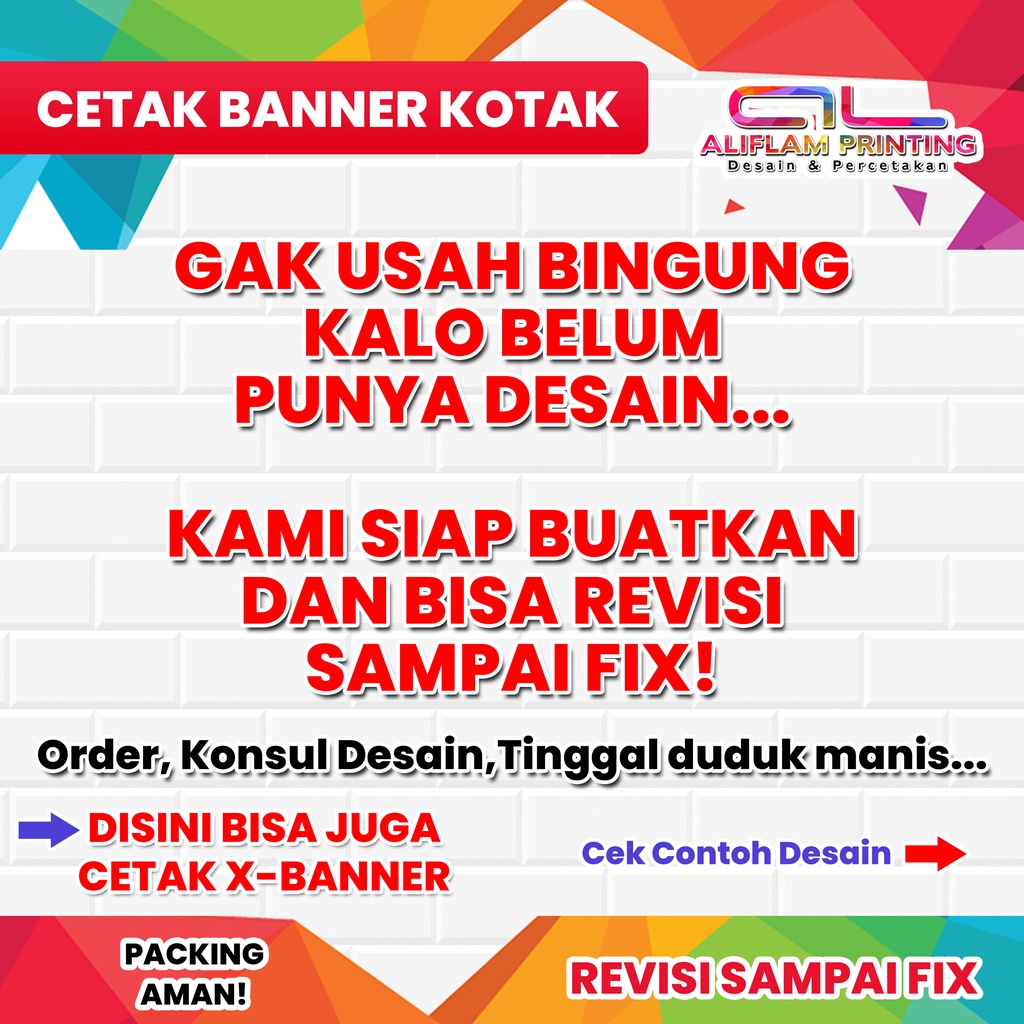 Jual CETAK BANNER SPANDUK MURAH FREE DESIGN | BENTUK KOTAK | REVISI SAMPAI FIX | DESIGN GRATIS ...
