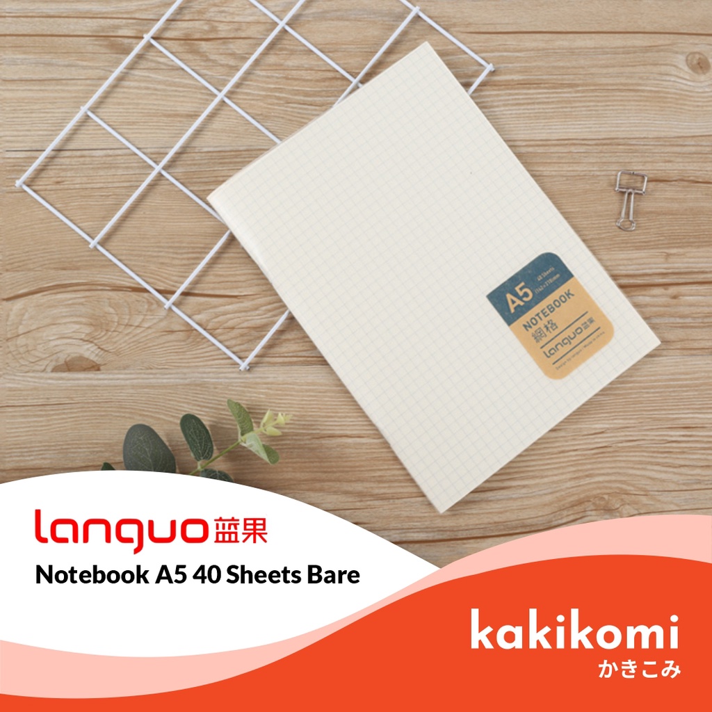 Jual Buku Tulis A5 Languo Halaman Kotak Cover Transparan 40 Sheets Bare ...